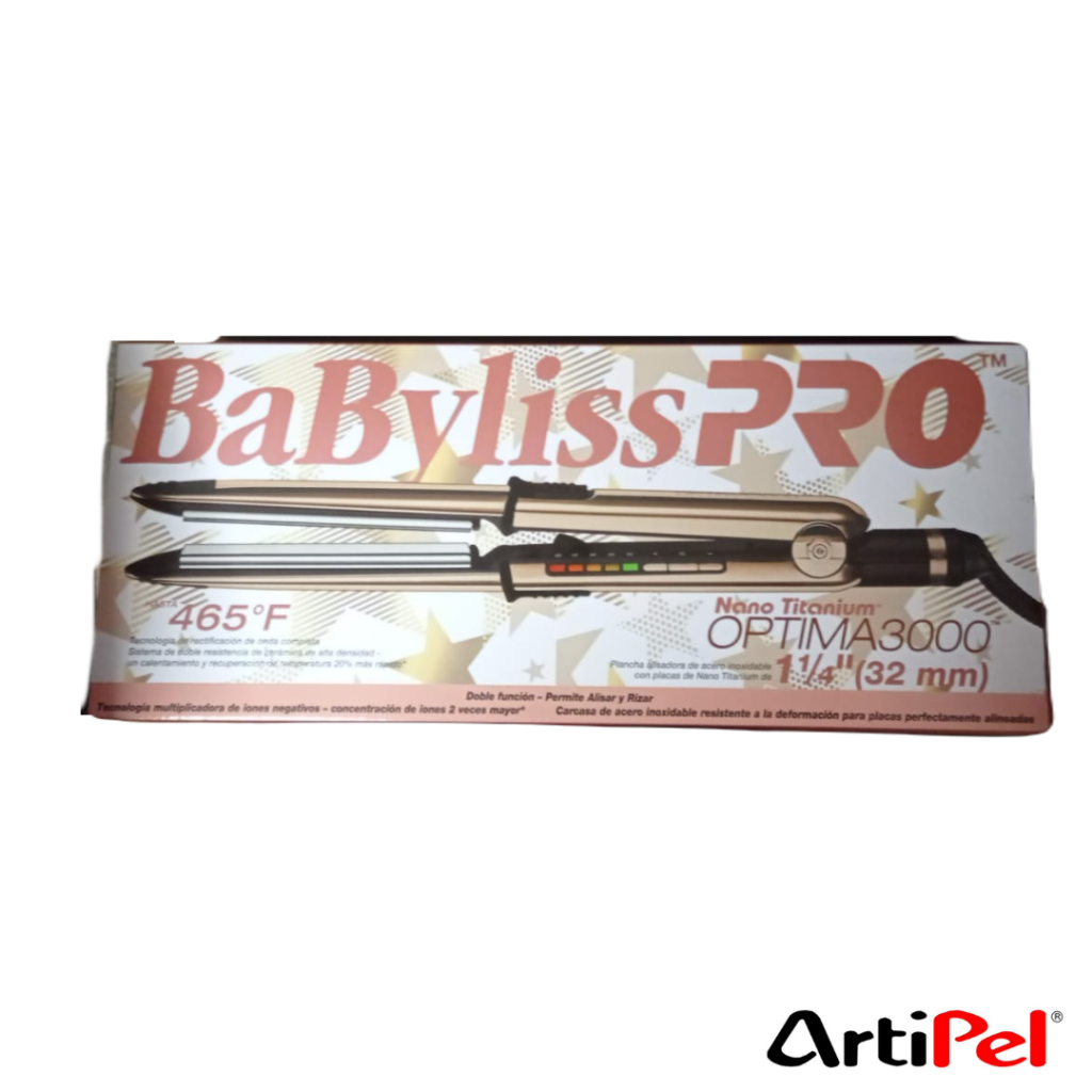 PLANCHA BABYLISS OPTIMA 3000 ROSE GOLD ALISADORA Y RISADORA - ArtiPel